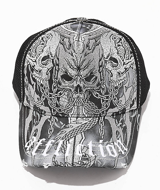 Affliction Primal Tech Black Trucker Hat | Zumiez