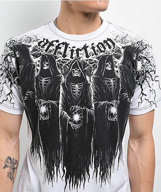 Affliction Shadow White T-Shirt | Zumiez