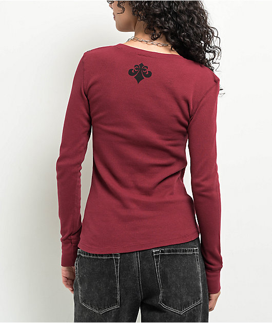 Affliction Shred Fest Red Thermal Long Sleeve T-Shirt | Zumiez