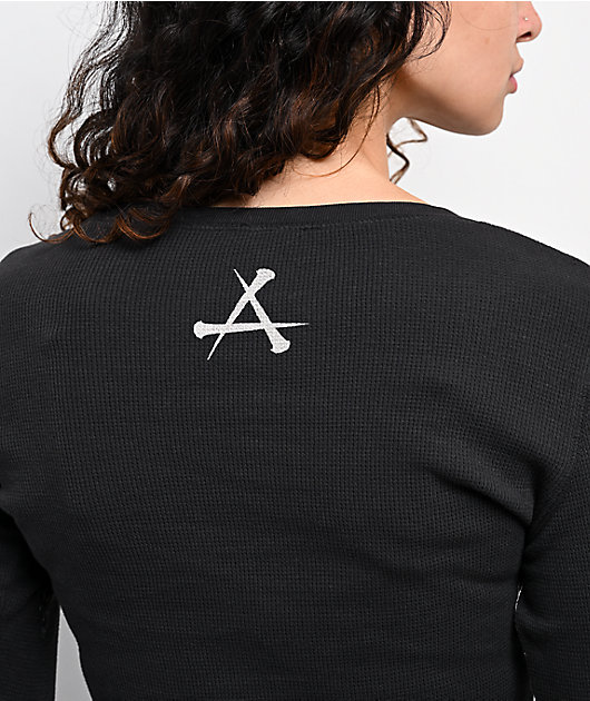 Affliction Winged Up Black Thermal Long Sleeve T-Shirt | Zumiez