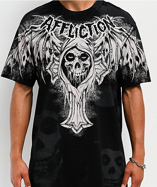 Affliction x Misfits Bat Black T-Shirt | Zumiez