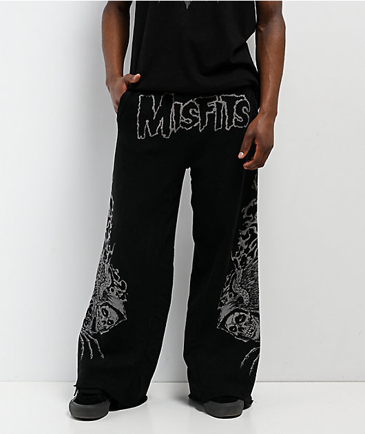 Affliction x Misfits Black Wash Sweatpants | Zumiez