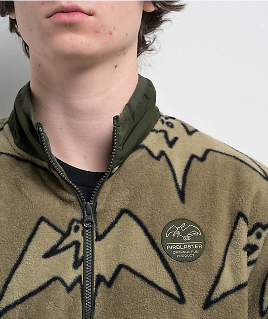 Airblaster Big Terry Tan Fleece Half Zip Jacket | Zumiez