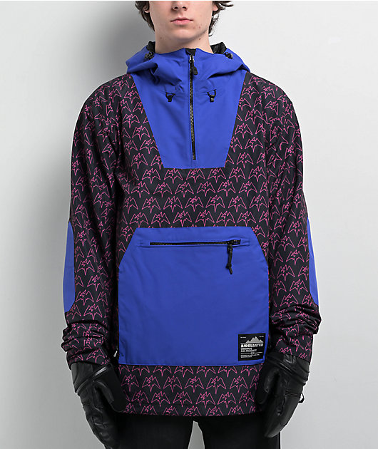 Airblaster Freedom Magenta Terry 10K Anorak Snowboard Jacket | Zumiez