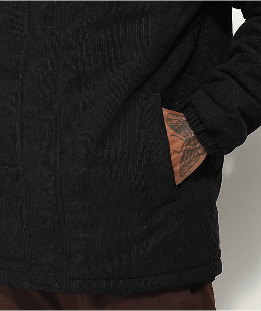 American Stitch Black Corduroy Puffer Jacket | Zumiez