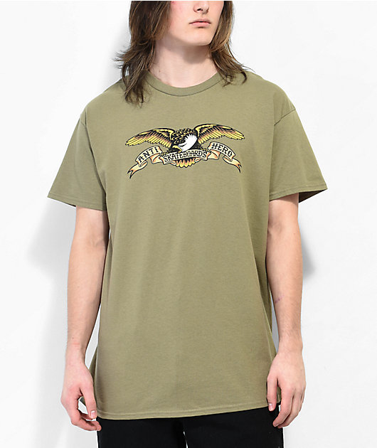 Anti-Hero Eagle Army Green T-Shirt | Zumiez