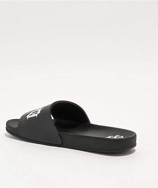 Bella Donna Sad Girl Black Slide Sandals | Zumiez