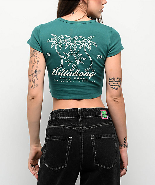 Billabong In The Sun Green Crop T-Shirt | Zumiez