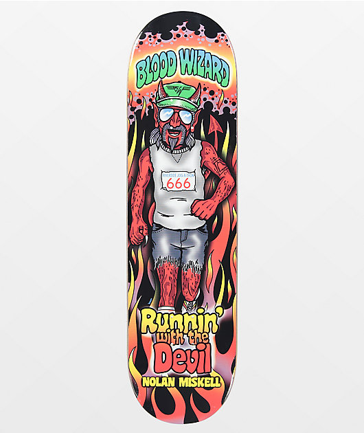 Blood Wizard Miskell Runnin With The Devil 8.6" Skateboard Deck | Zumiez