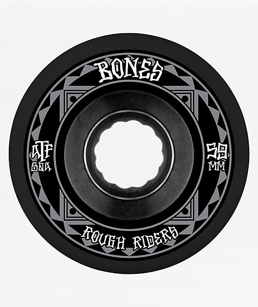 Bones Rough Riders ATF 59mm 80a Black Cruiser Wheels | Zumiez