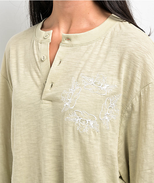 Boys Lie Eyes Wide Shut Pastel Green Long Sleeve T-Shirt | Zumiez