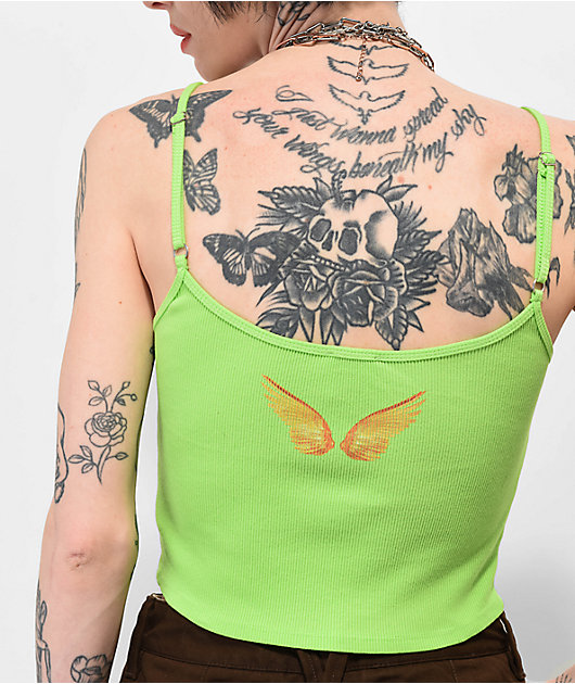 Boys Lie Lime Zest Green Crop Tank Top | Zumiez