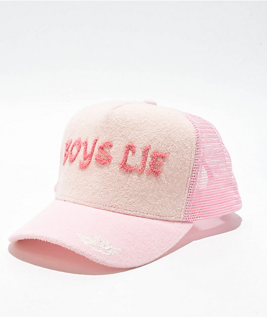 Boys Lie Pastel Me Terry Pink Trucker Hat | Zumiez