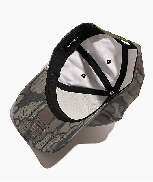 Brixton Crest Bark Netplus® Camo Snapback Hat | Zumiez