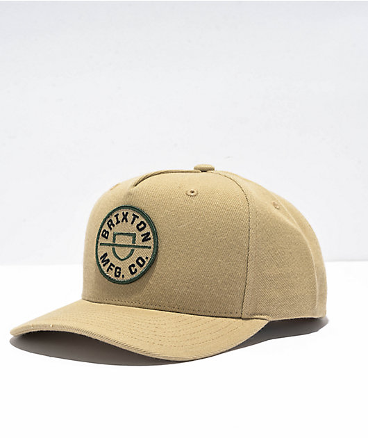 Brixton Crest Netplus Sand Snapback Hat | Zumiez