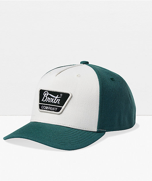 Brixton Linwood MP Spruce & White Snapback Hat | Zumiez