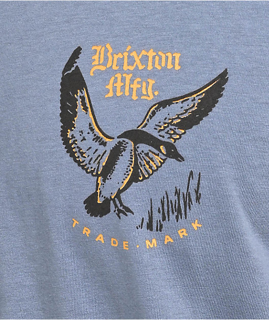 Brixton Portside Blue T-Shirt | Zumiez