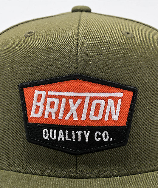 Brixton Regal Olive Green Snapback Hat | Zumiez