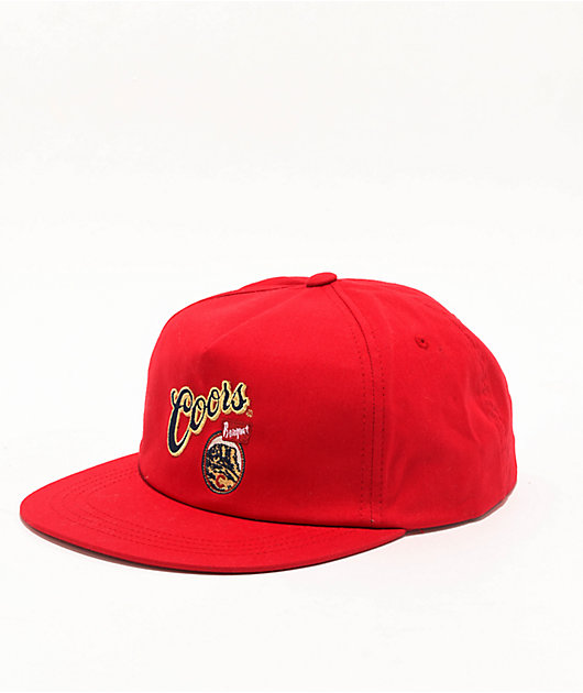 Brixton x Coors Banquet Hops Red Snapback Hat | Zumiez