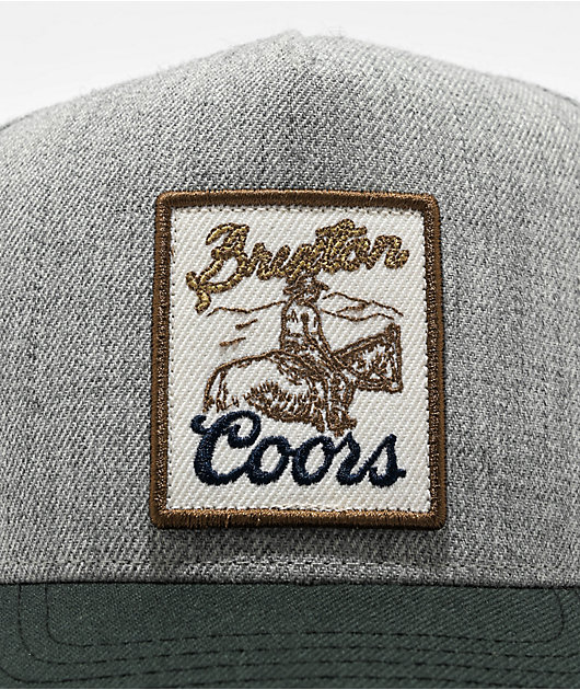 Brixton x Coors Legends Grey Snapback Hat | Zumiez