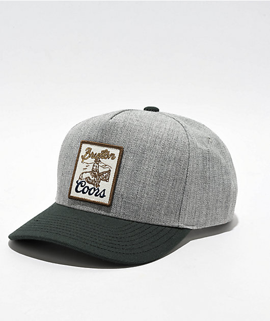 Brixton x Coors Legends Grey Snapback Hat | Zumiez