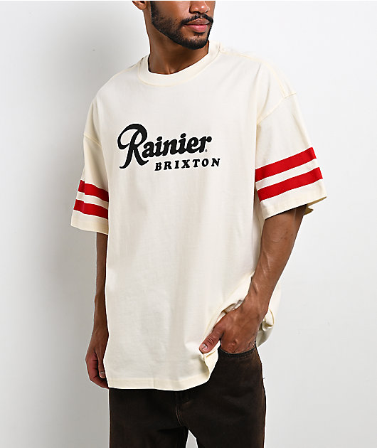 Brixton x Rainier 1878 Beige Oversized T-Shirt | Zumiez