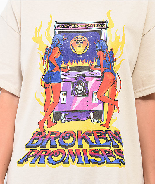 Broken Promises 2 Player Natural T-Shirt | Zumiez
