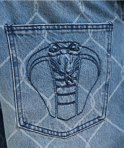 Broken Promises Chain Link Blue Wash Denim Jeans | Zumiez