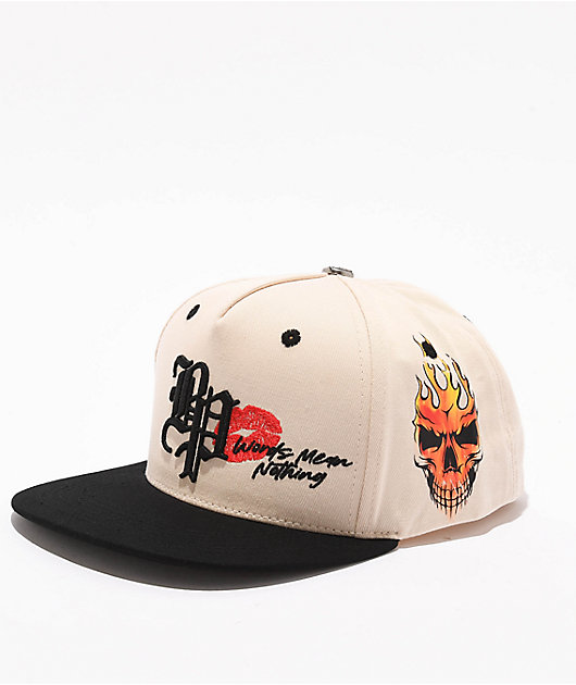Broken Promises Crave Cream & Black Snapback Hat | Zumiez