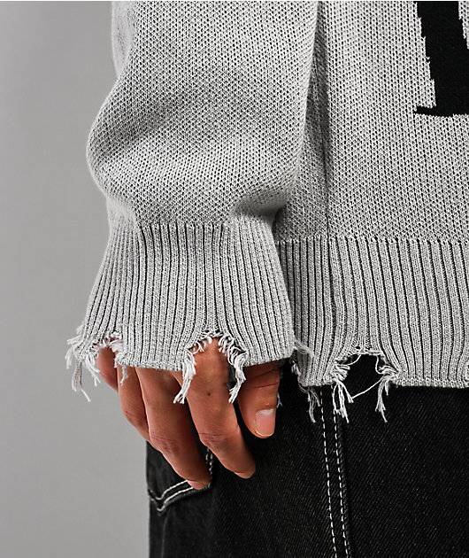 Broken Promises Creeper Grey Zip Sweater | Zumiez