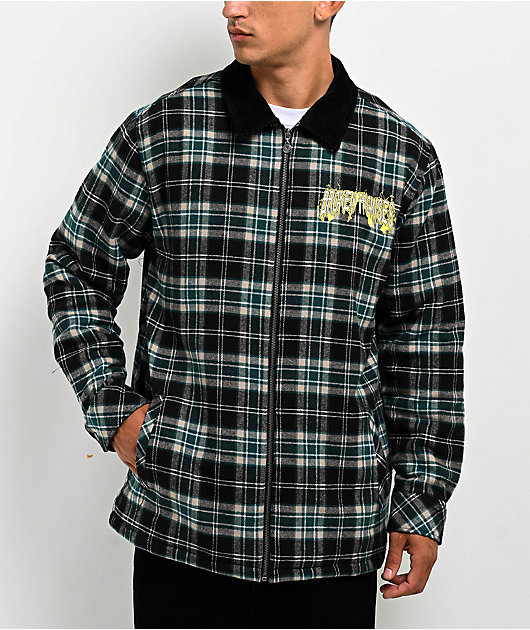 Broken Promises Damsel In Distress Black & Blue Flannel Jacket | Zumiez