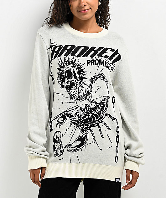 Broken Promises Deadly Stinger Cream Sweater | Zumiez