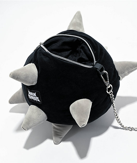 Broken Promises Flail Black Plush Shoulder Bag | Zumiez