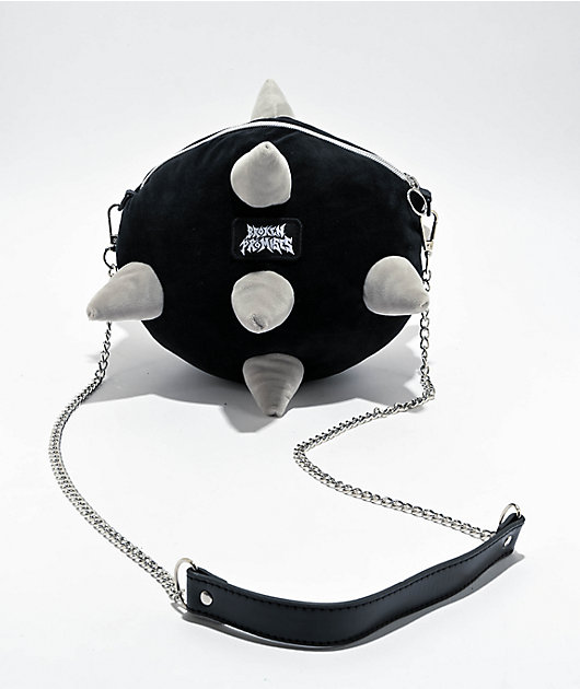 Broken Promises Flail Black Plush Shoulder Bag | Zumiez
