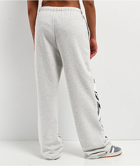 Broken Promises Get A Grip Grey Wide Leg Sweatpants | Zumiez