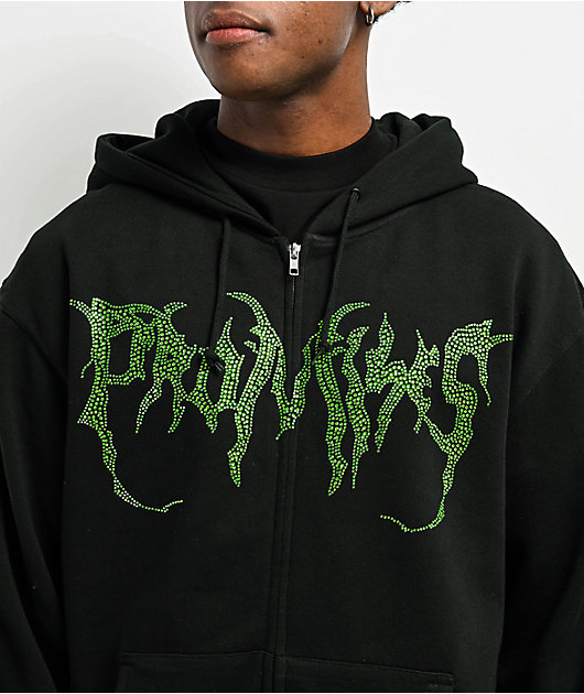 Broken Promises Graveyard Applique Black Zip Up Hoodie | Zumiez