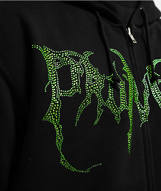Broken Promises Graveyard Applique Black Zip Up Hoodie | Zumiez