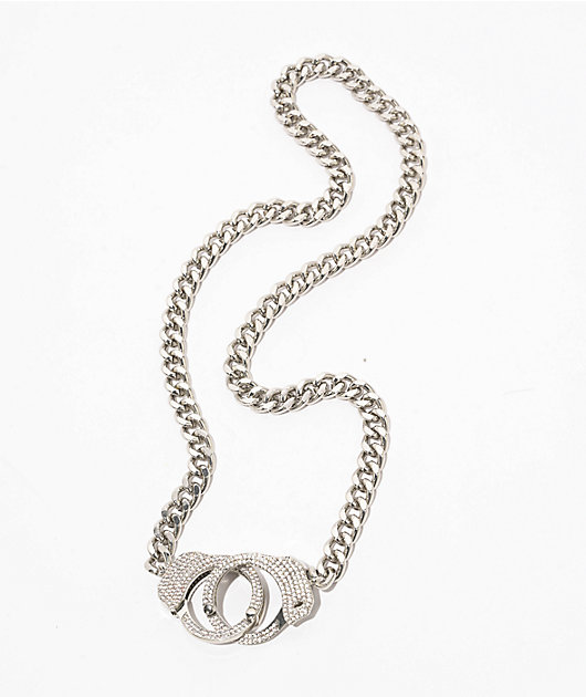 Broken Promises Handcuff Silver 20" Chain Necklace | Zumiez