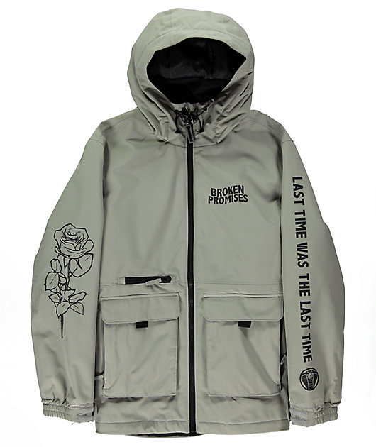 Broken Promises Last Time Grey Snowboard Jacket | Zumiez