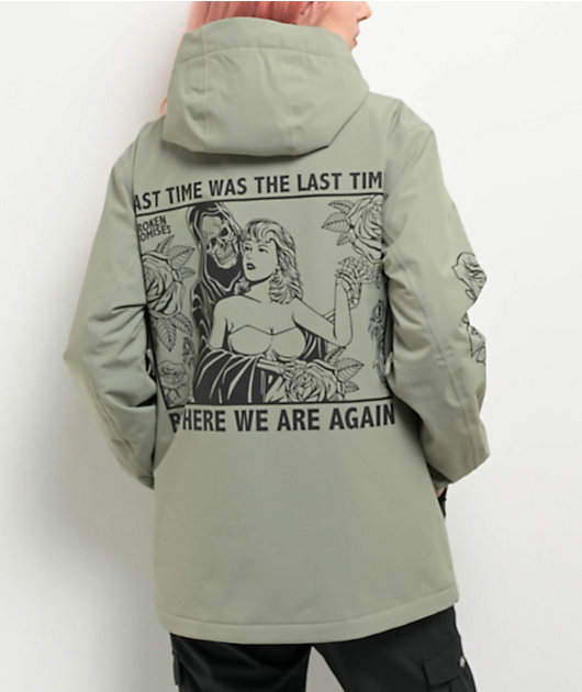Broken Promises Last Time Grey Snowboard Jacket | Zumiez