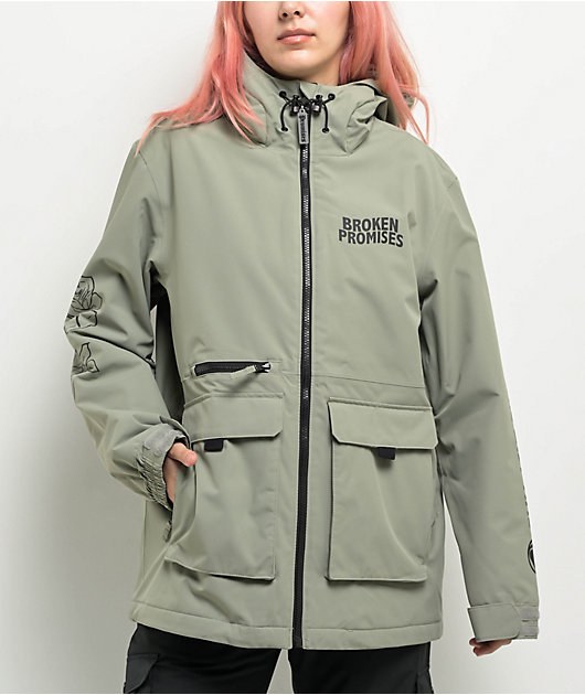 Broken Promises Last Time Grey Snowboard Jacket | Zumiez