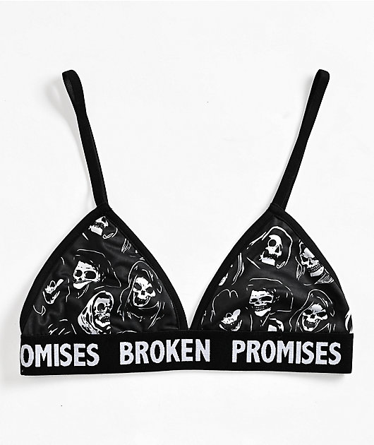 Broken Promises Reaper Guide Black Lounge Bralette | Zumiez