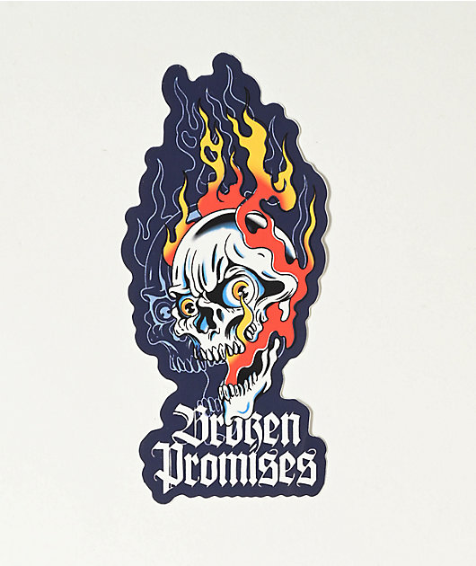 Broken Promises Skelephobia Sticker | Zumiez