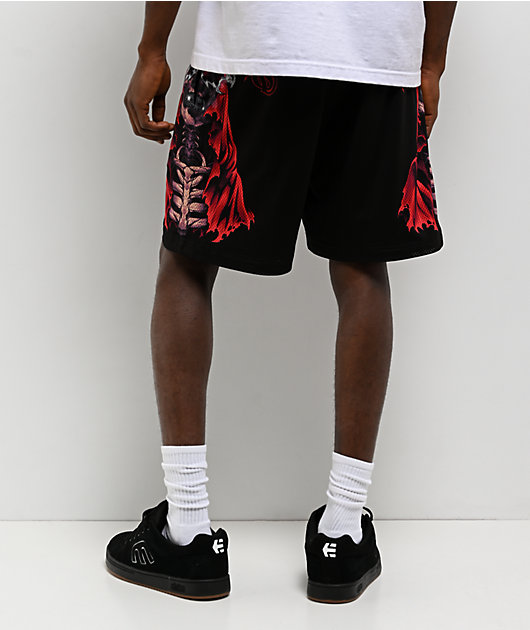 Broken Promises Smoken Reaper Black Mesh Shorts | Zumiez