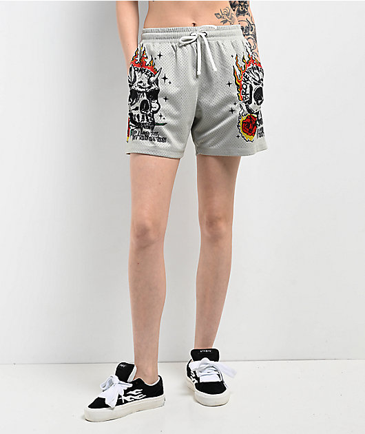 Broken Promises That Was Then Grey Mesh Shorts | Zumiez