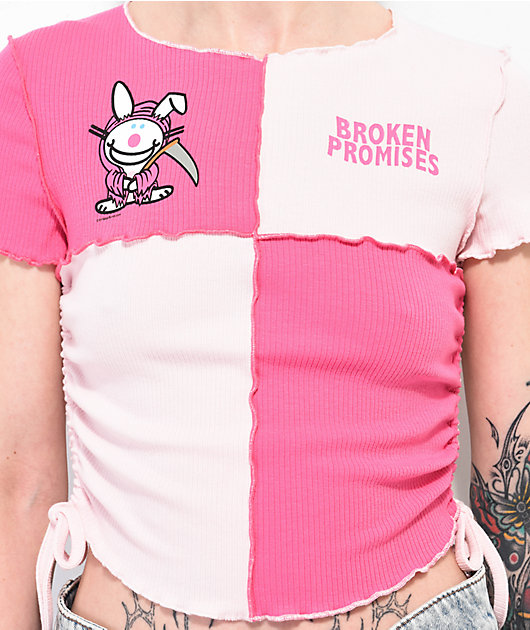 Broken Promises x Happy Bunny Reaper Colorblock Crop Top | Zumiez