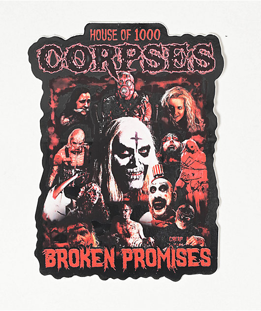 Broken Promises x House Of 1000 Corpses Crewcify Sticker | Zumiez