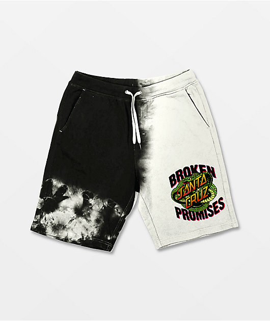 Broken Promises x Santa Cruz Slither Split Dye Sweat Shorts | Zumiez