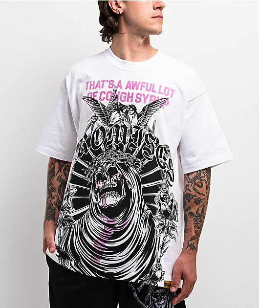 Broken Promises x That's A Awful Lot Of Cough Syrup Crying Dove White T ...