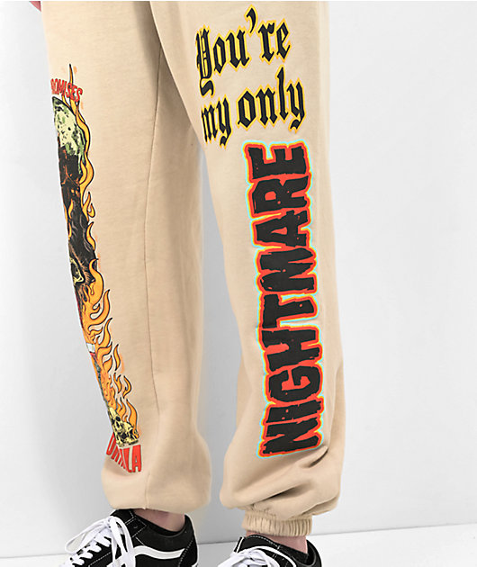 Broken Promises x Universal Nightmare Of Horror Tan Sweatpants | Zumiez